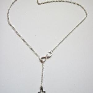 Infinity Necklace Cross And Infinity Necklace, Y Necklace, Lariat ...