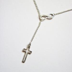 Infinity Necklace Cross And Infinity Necklace, Y Necklace, Lariat ...